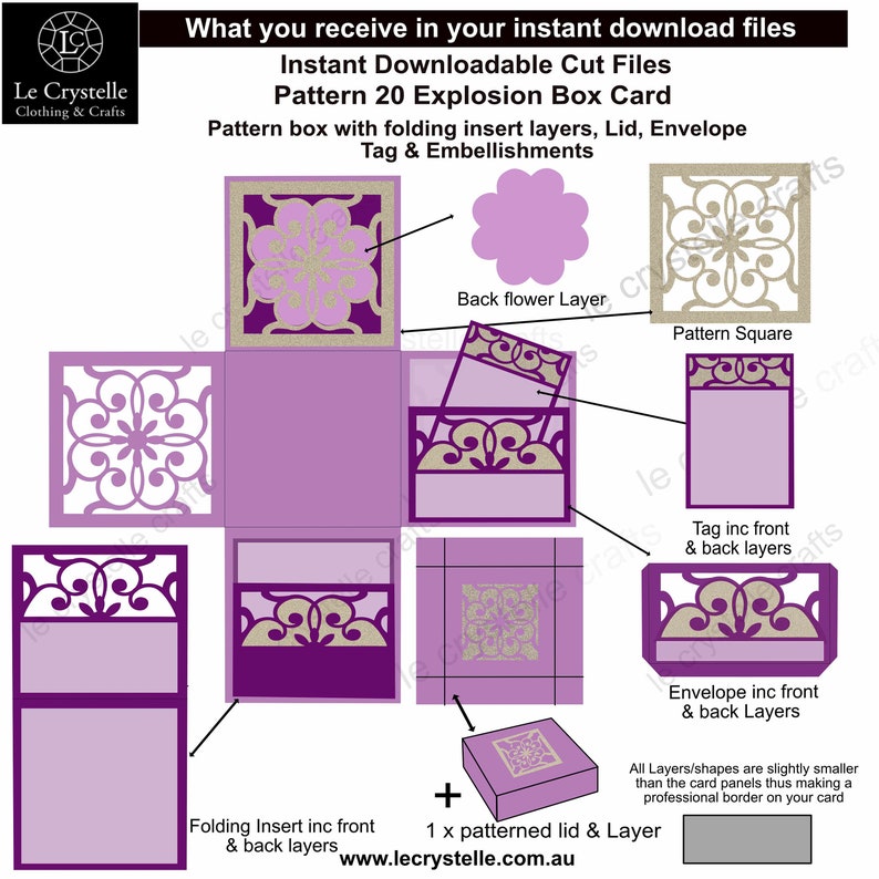 Explosion Box/exploding Gift Box/ Cut File/exploding Template/ | Etsy