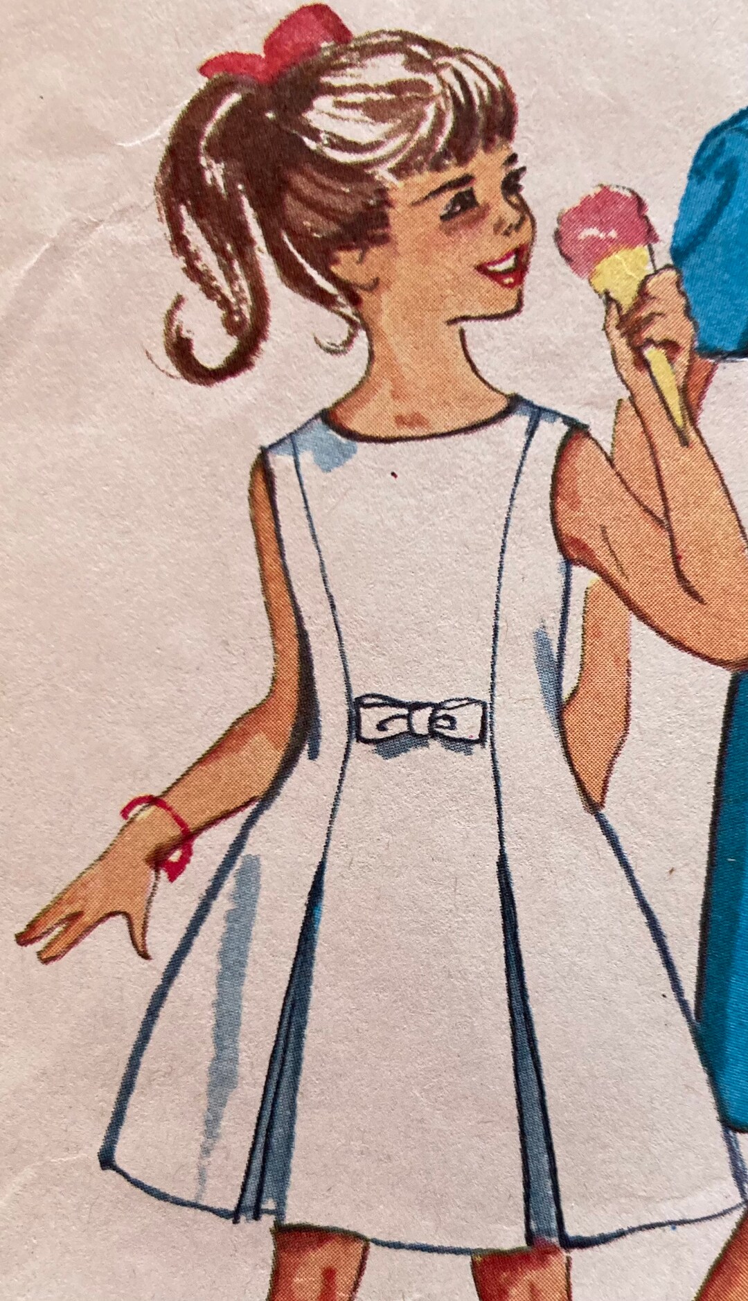Cute Vintage Girls Dress Pattern - Etsy