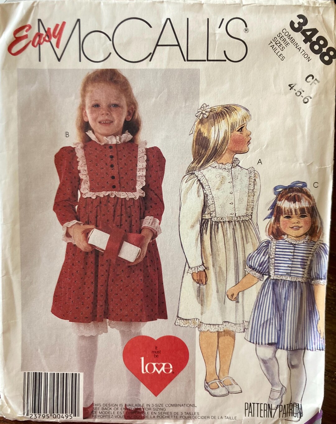 1980’s Simplicity Girls Dress Pattern - Etsy