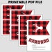Printable Black + Red Buffalo Plaid Merry Bunting for Christmas - Etsy