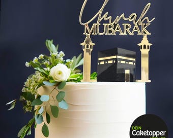 Umrah/hajj Mubarak Cake Topper Set - Etsy