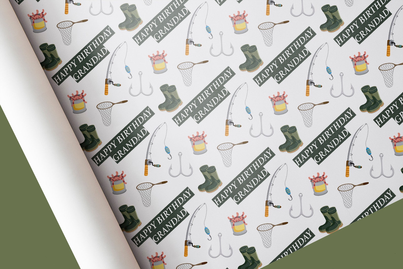 Personalised Fishing Wrapping Paper Gift Wrap Customised - Etsy