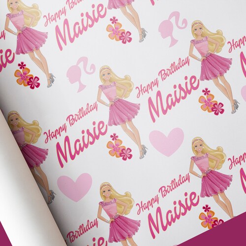 Personalised Barbie Wrapping Paper Gift Wrap Customised - Etsy