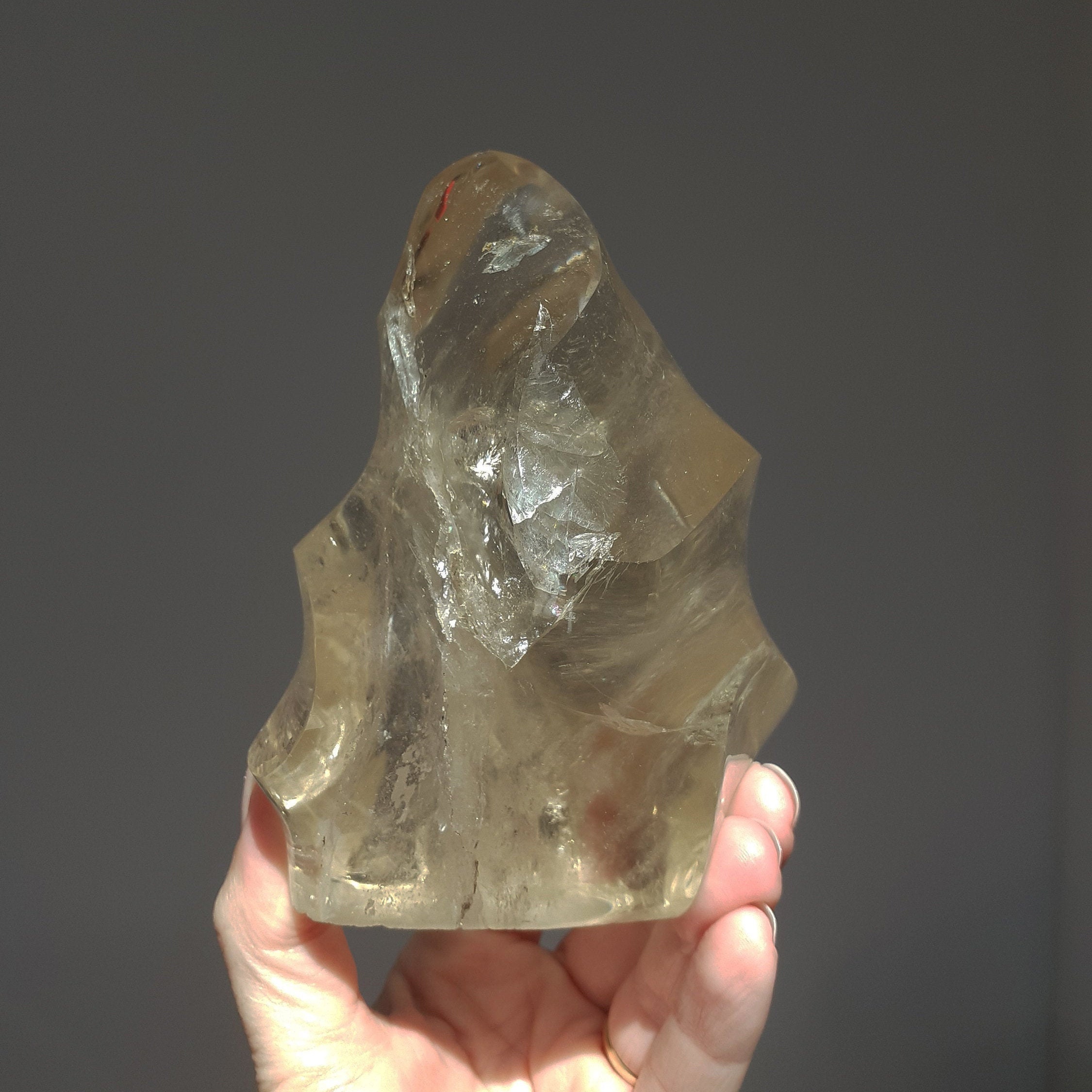 Smoky Quartz Flame with Rainbows and Inclusions | Etsy