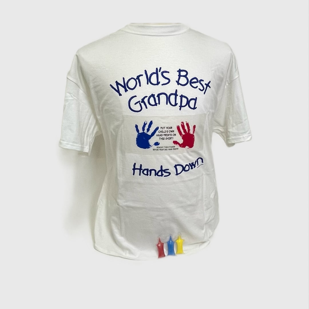 Best Grandpa T-shirt With Paint Kit, Handprint Shirt, Best Grandpa ...