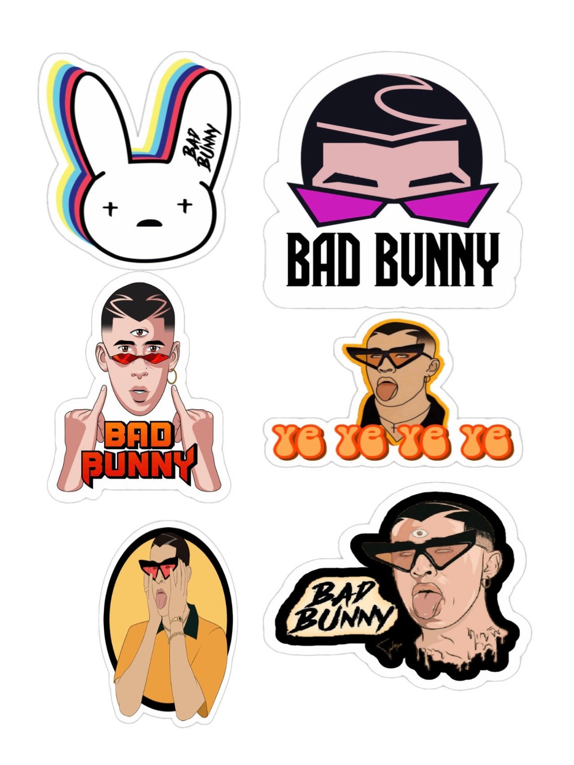 Bad Bunny Stickers - Etsy