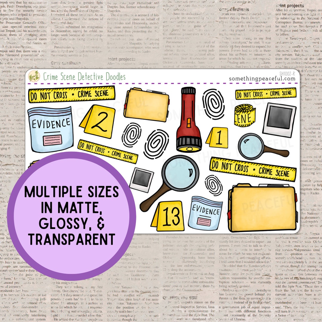 Crime Scene Detective Stickers Multiple Sizes, Matte, Glossy, or Clear ...