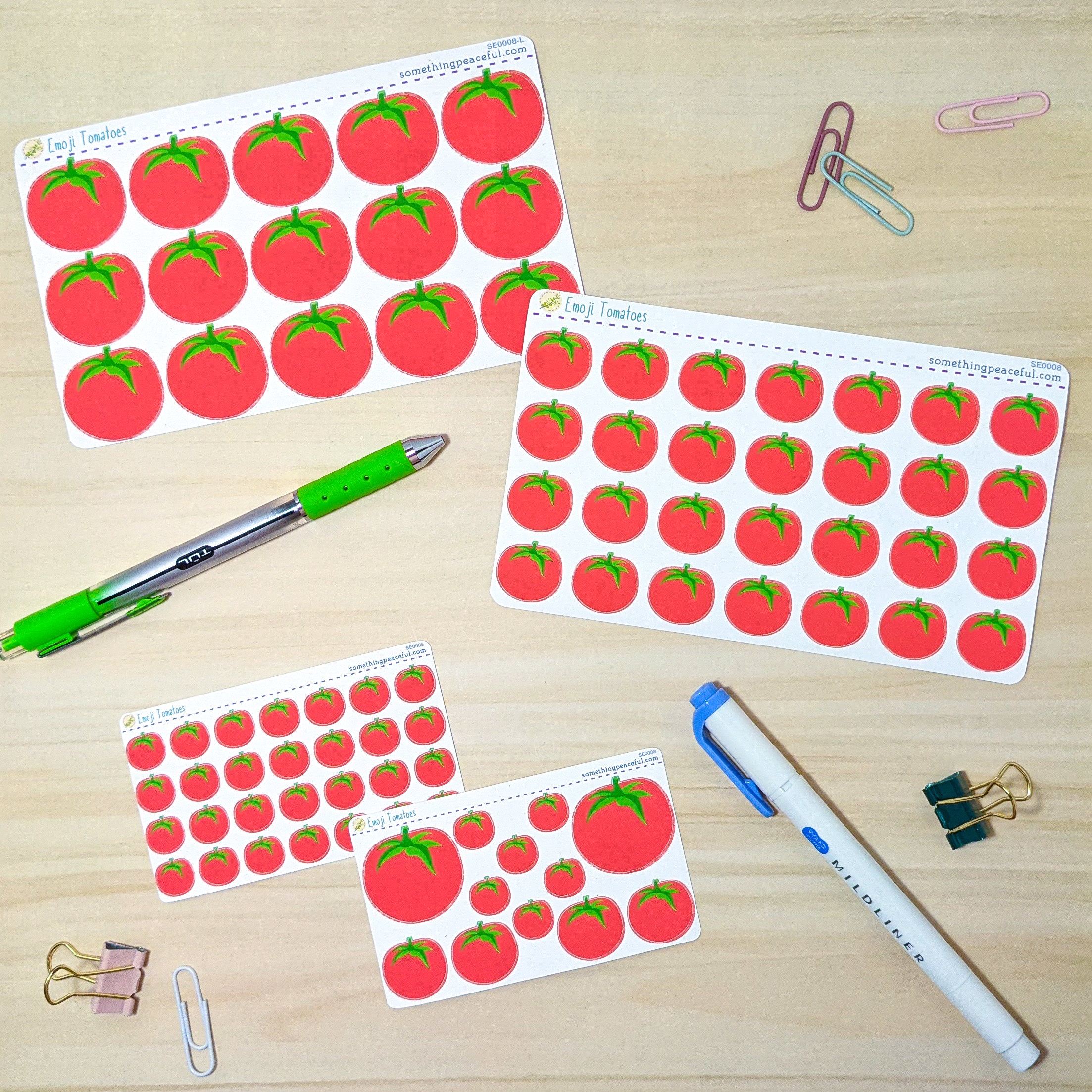 Tomato Stickers Multiple Sizes Matte or Glossy Vegetable - Etsy