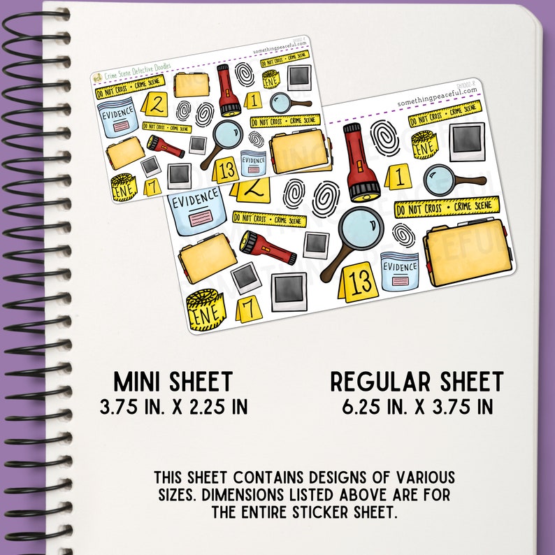 Crime Scene Detective Stickers Multiple Sizes Matte - Etsy