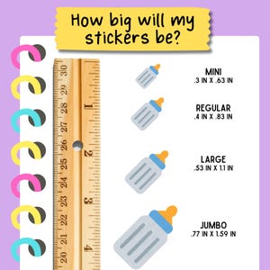 Baby Bottle Sticker Sheet Multiple Sizes, Matte, Glossy, or Clear - Etsy