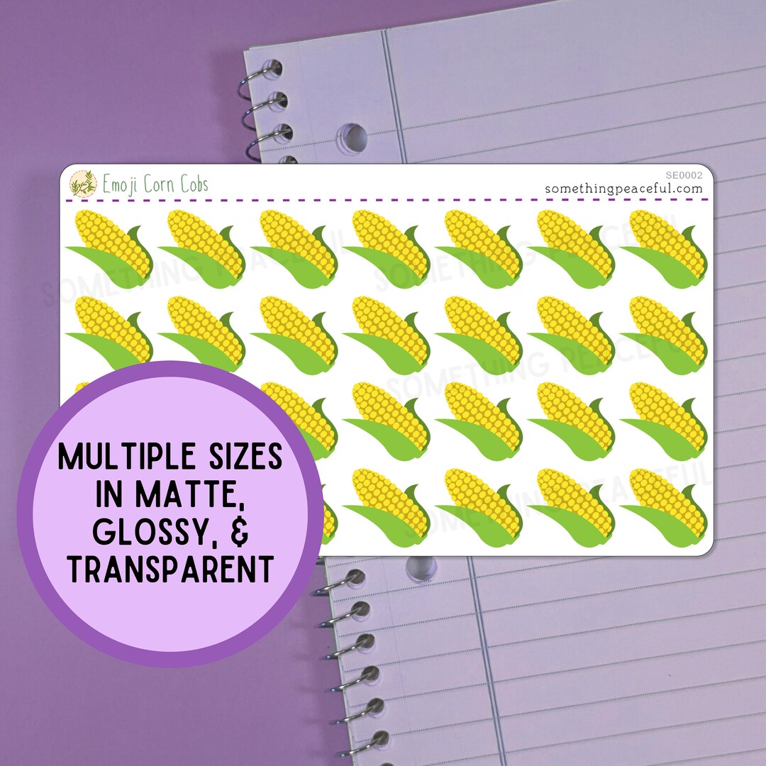 Corn Stickers Multiple Sizes Matte Glossy or Clear Corn - Etsy