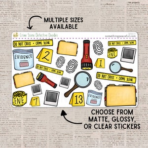 Crime Scene Detective Stickers Multiple Sizes, Matte, Glossy, or Clear ...