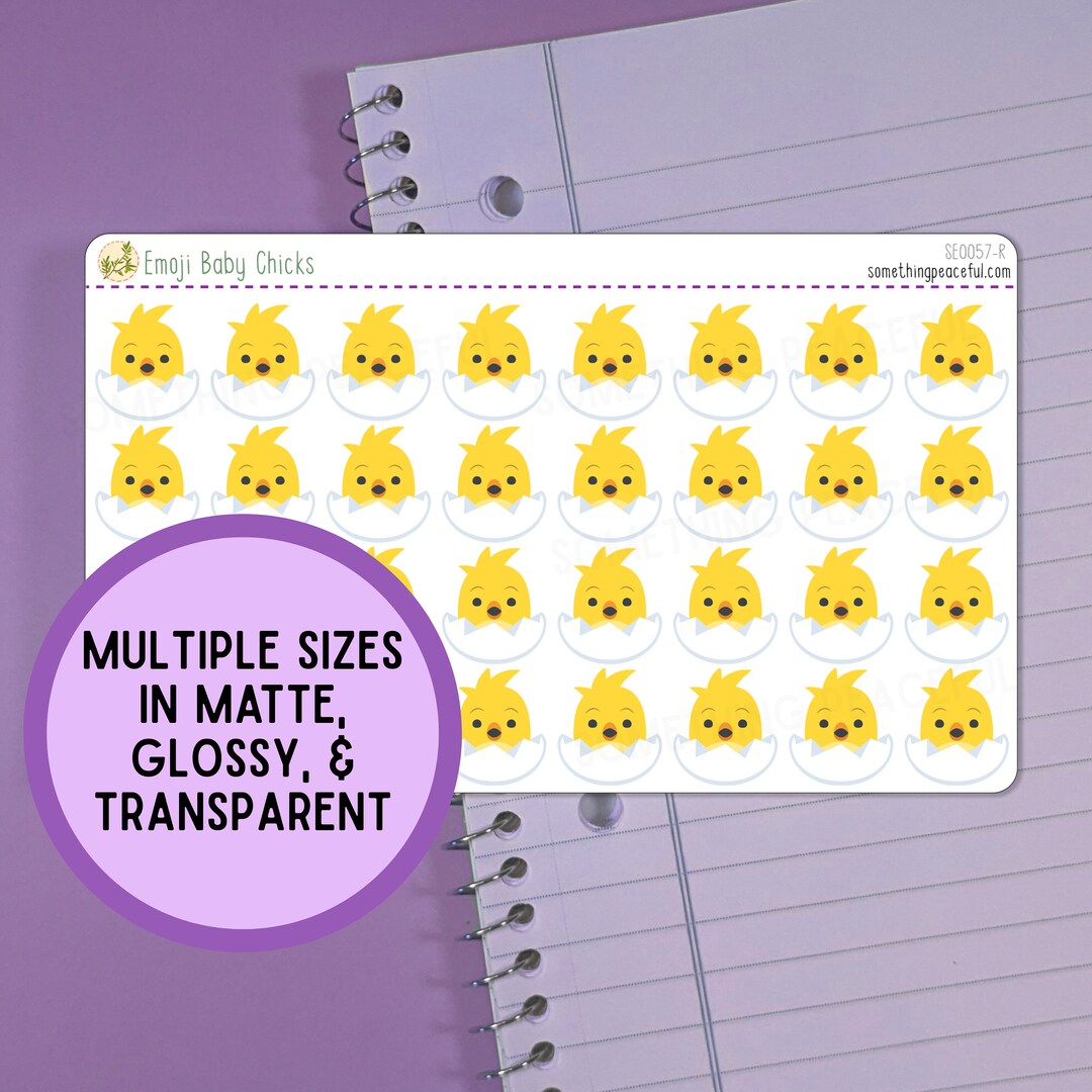 Baby Chick Sticker Sheet Multiple Sizes, Matte, Glossy, or Clear Baby ...