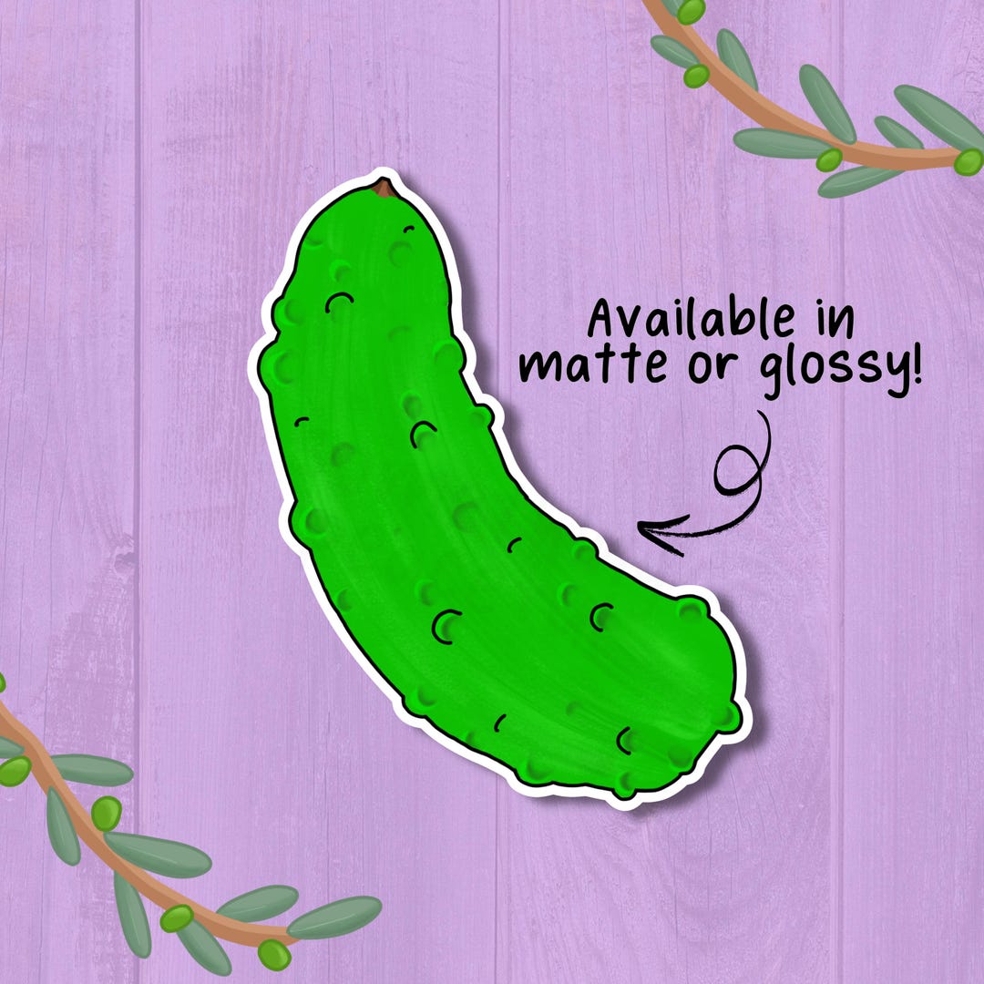 Big Pickle Vinyl Sticker - Choose From Matte or Glossy Finish! - Etsy