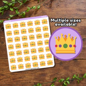 Crowns Sticker Sheet - Multiple Sizes, Matte, Glossy, or Clear - Etsy