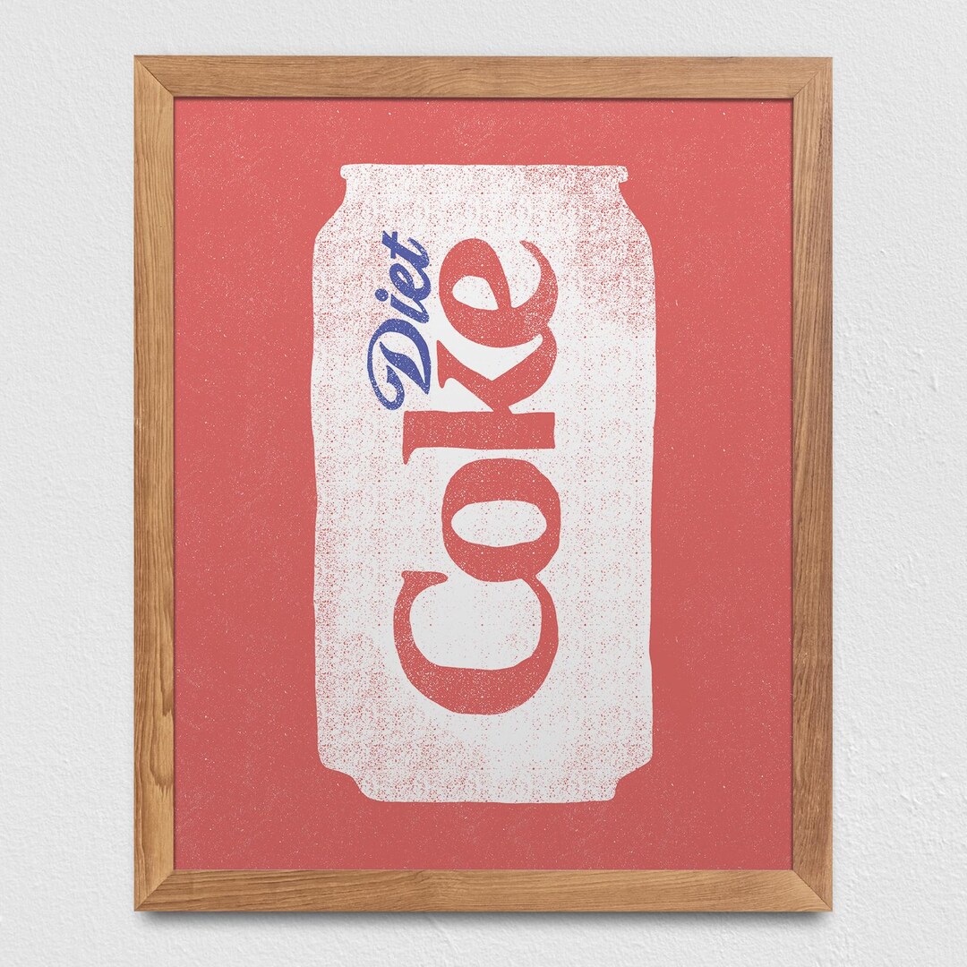 Diet Coke | Pop Art Hand Drawn Style Packaged Product Print - Etsy