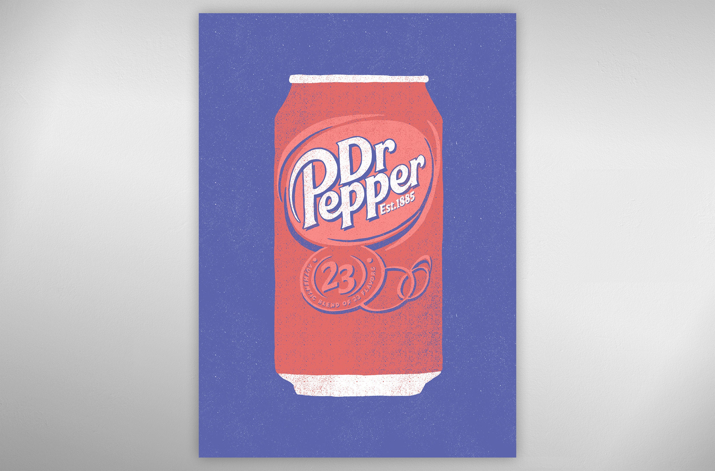 Dr. Pepper Soda Can | Pop Art Hand Drawn Style Packaged Product Print ...