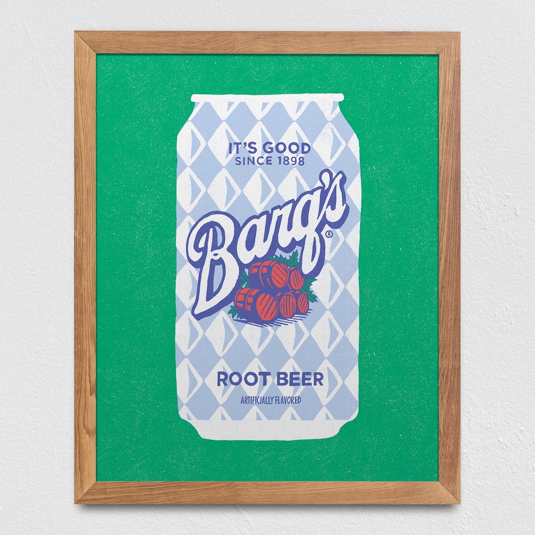 Barq's Root Beer | Pop Art Hand Drawn Style Packaged Product Print - Etsy