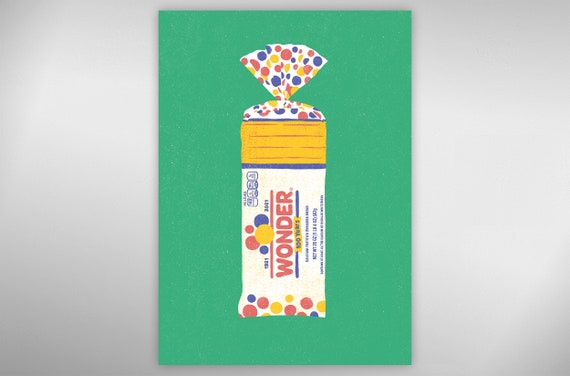 Wonder Bread Pop Art Hand Drawn Style Packaged Product Print - Etsy