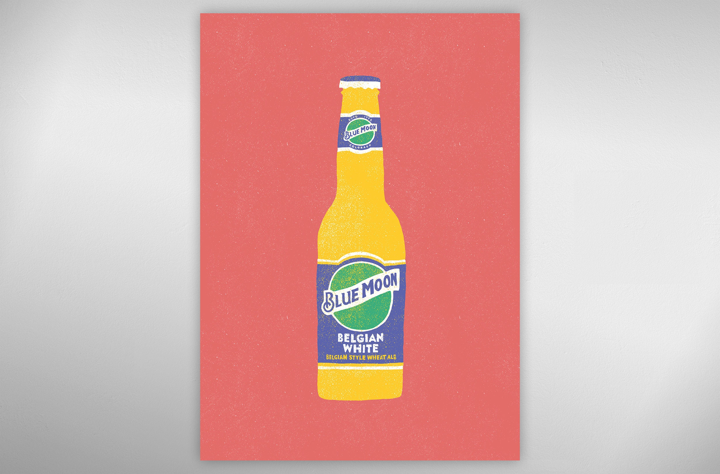 Blue Moon Beer Bottle Painting