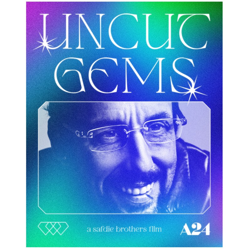 Uncut Gems Poster | A24 Adam Sandler Movie Poster - Etsy