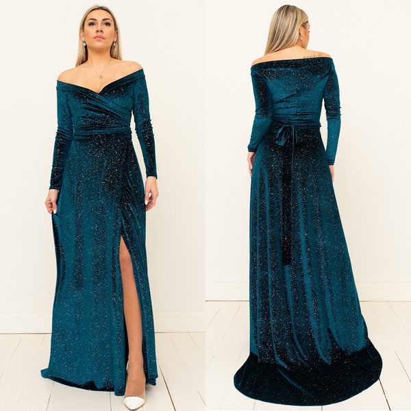 Dark Teal Cocktail Dress - Etsy