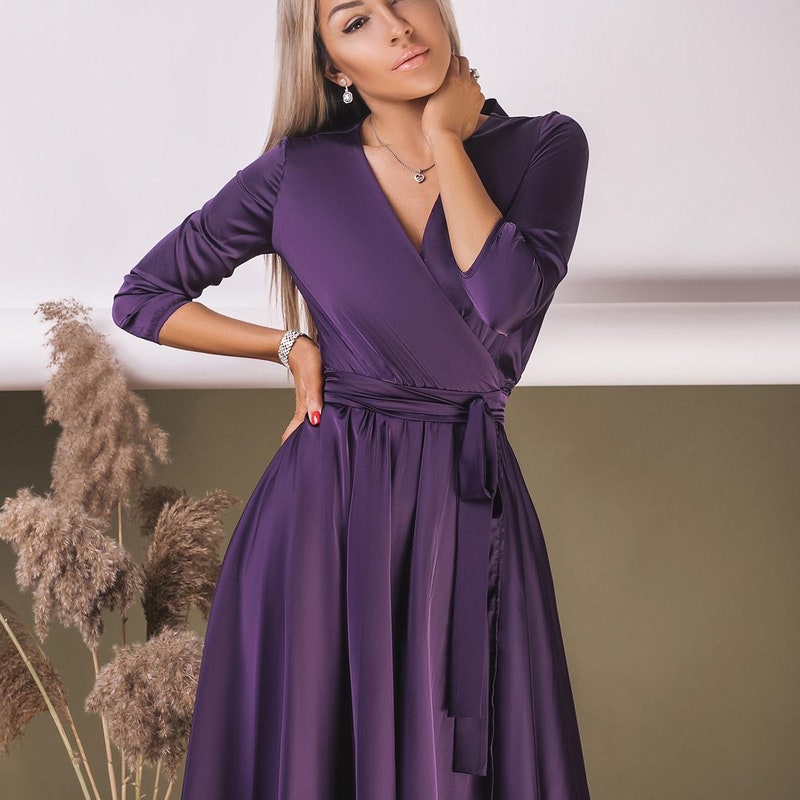 Dark Purple Dress - Etsy