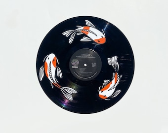 Painted Vinyl Record | Etsy