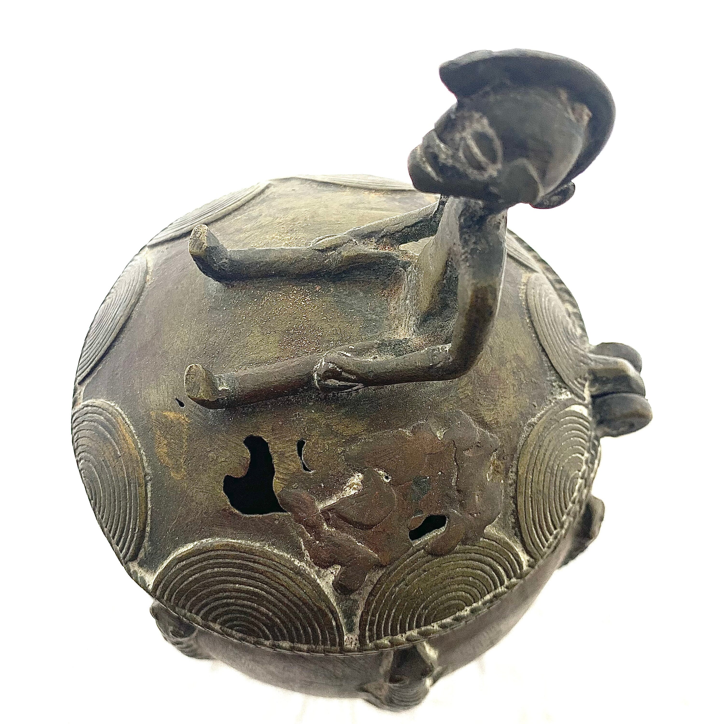 African Bronze Lidded Urn - Etsy