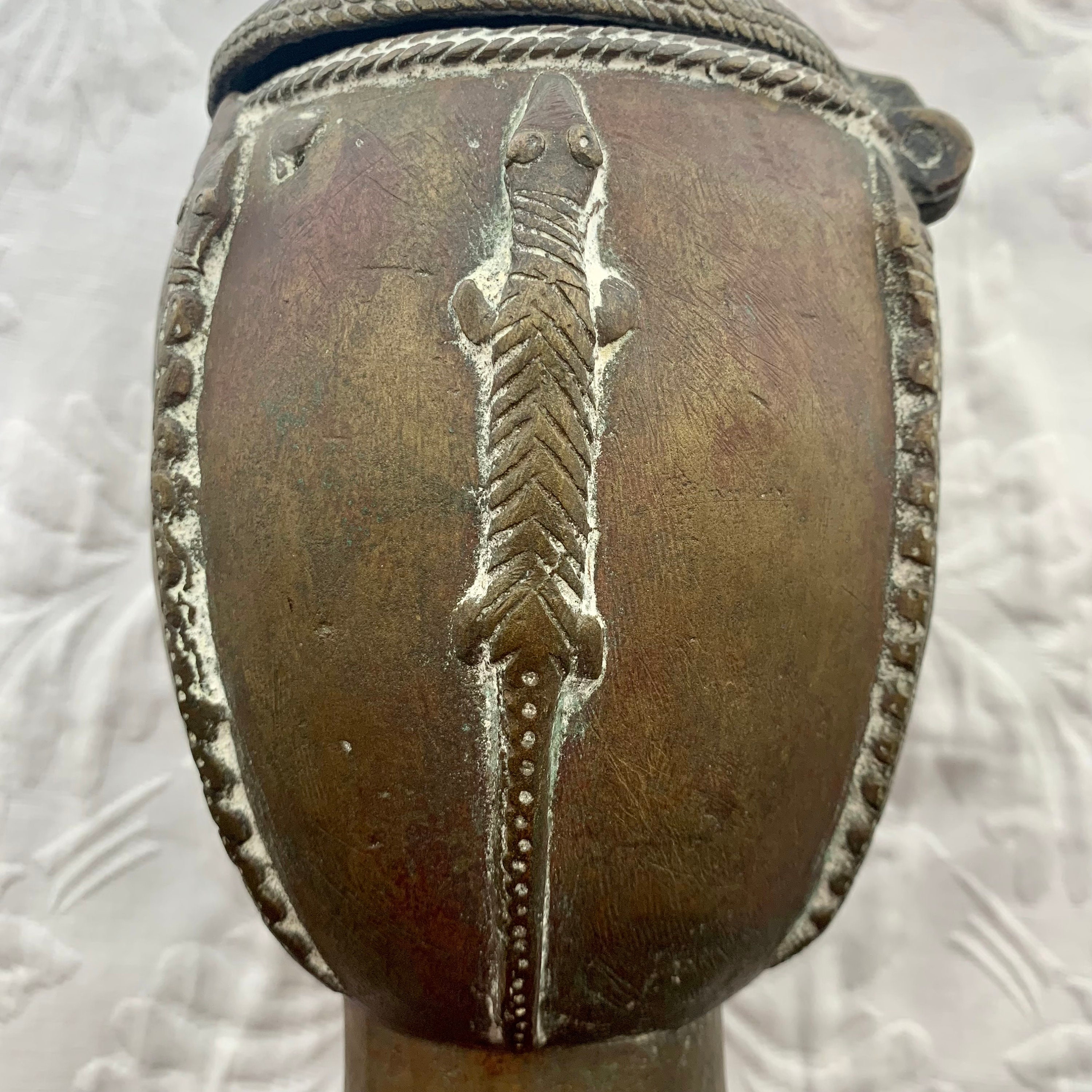 African Bronze Lidded Urn - Etsy