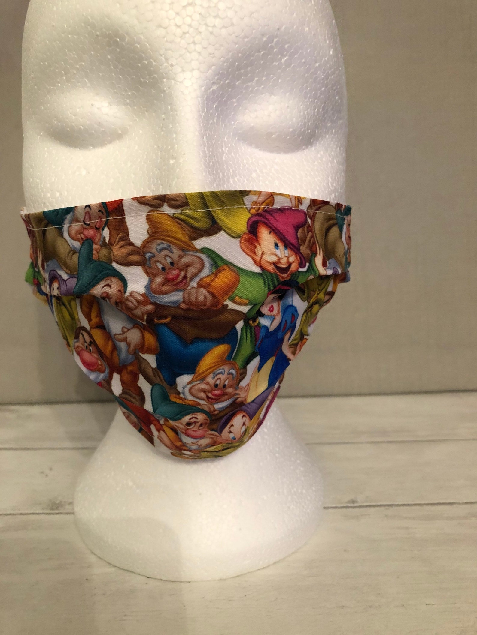 Snow White and the seven dwarfs face mask Reusable and | Etsy