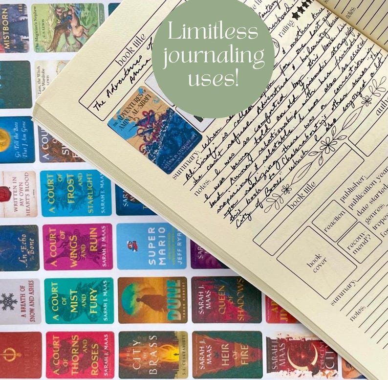Book Cover Template (digital), Create Book Covers for Reading Journals ...