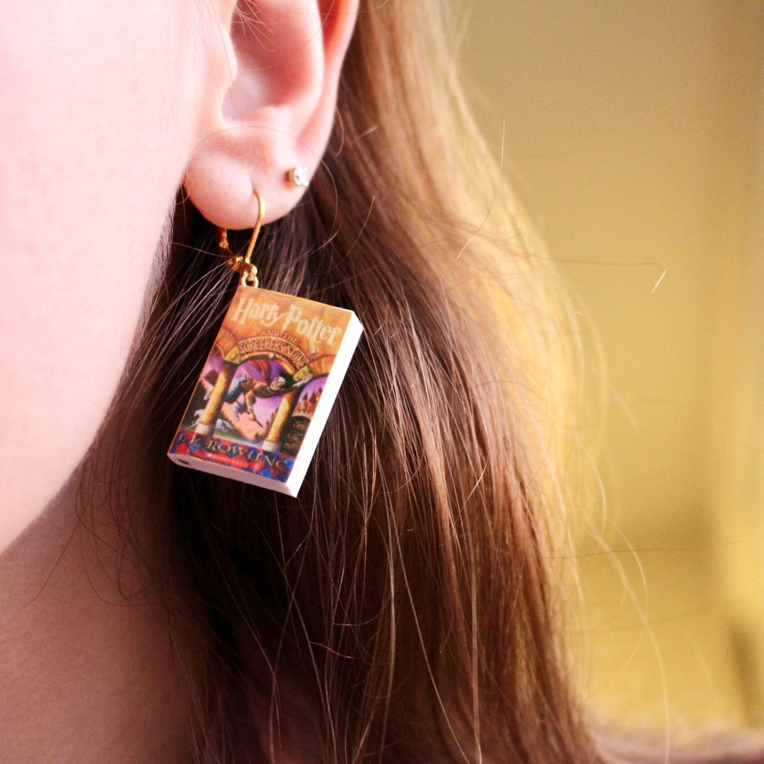 Custom Miniature Favorite Book Earrings: Handmade Literary Jewelry - Etsy