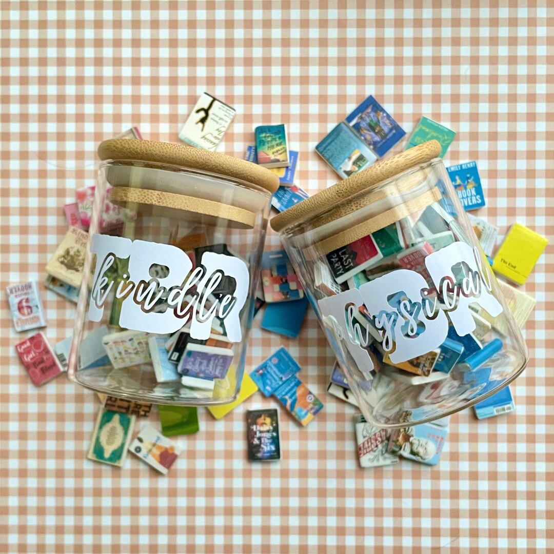 Kindle TBR & Physical TBR Jar Pair Custom Miniature Book Jars for TBR ...