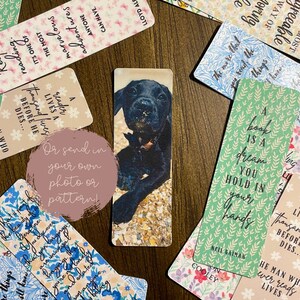 Custom Quote Bookmark - Simple Background Collection - Etsy