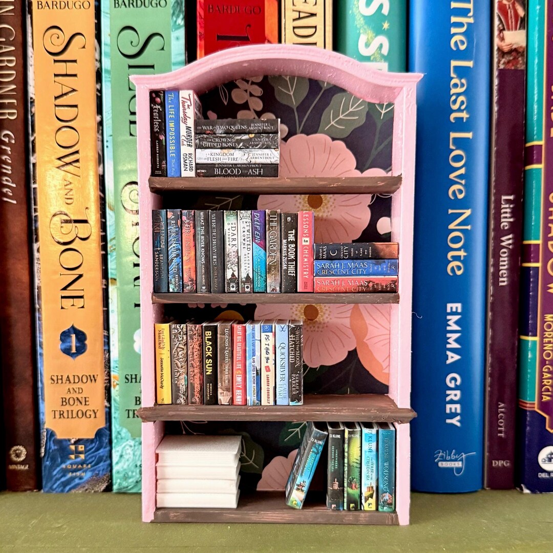Miniature DIY Bookshelf With 64 Book Blanks, Do-it-yourself ...