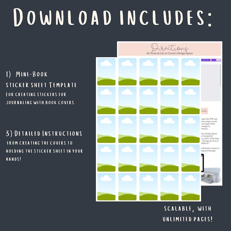 Book Cover Template (digital), Create Book Covers for Reading Journals ...