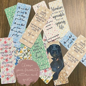 Custom Quote Bookmark - Simple Background Collection - Etsy