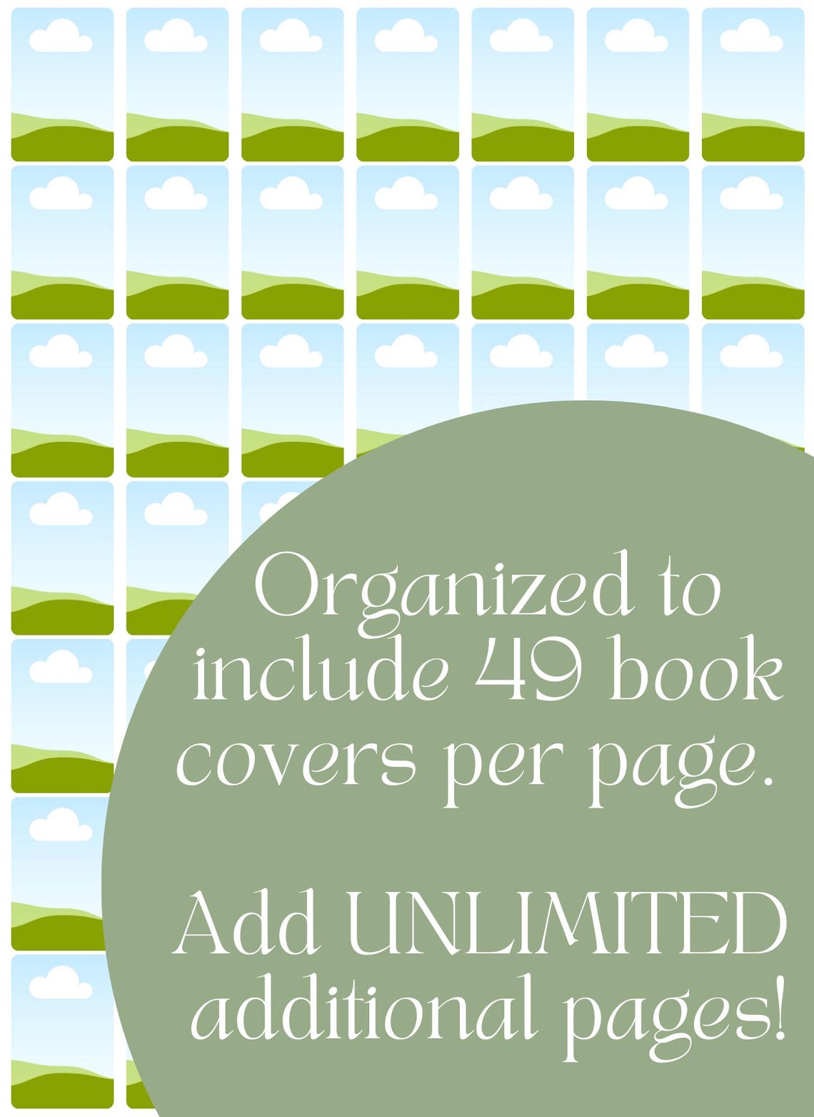 Book Cover Template (digital), Create Book Covers for Reading Journals ...