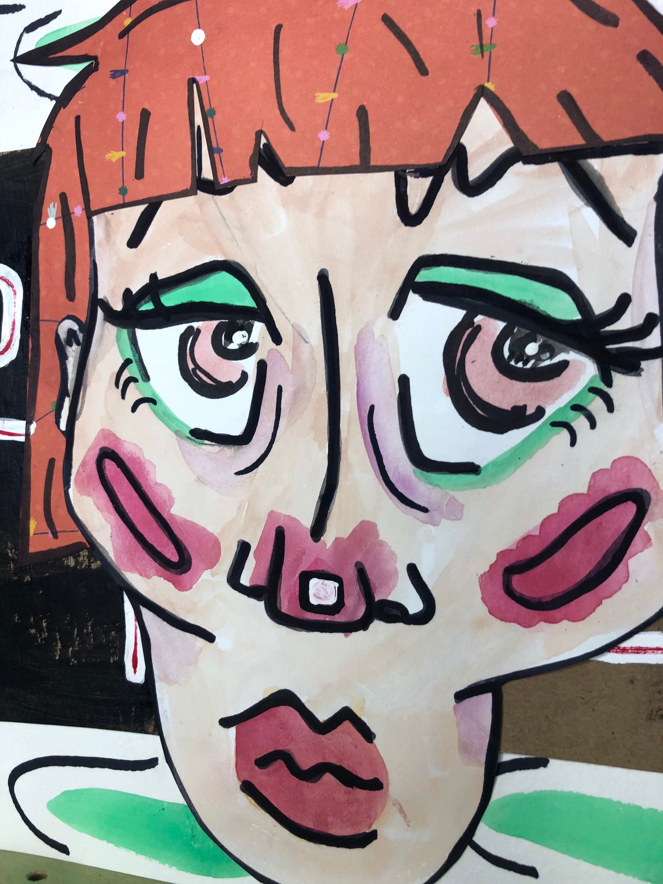 Holiday Elf Repurposed Collage Portrait - Etsy