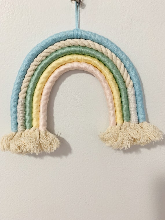 Boho Macrame Rainbow baby Shower Nursery Wall Decor | Etsy