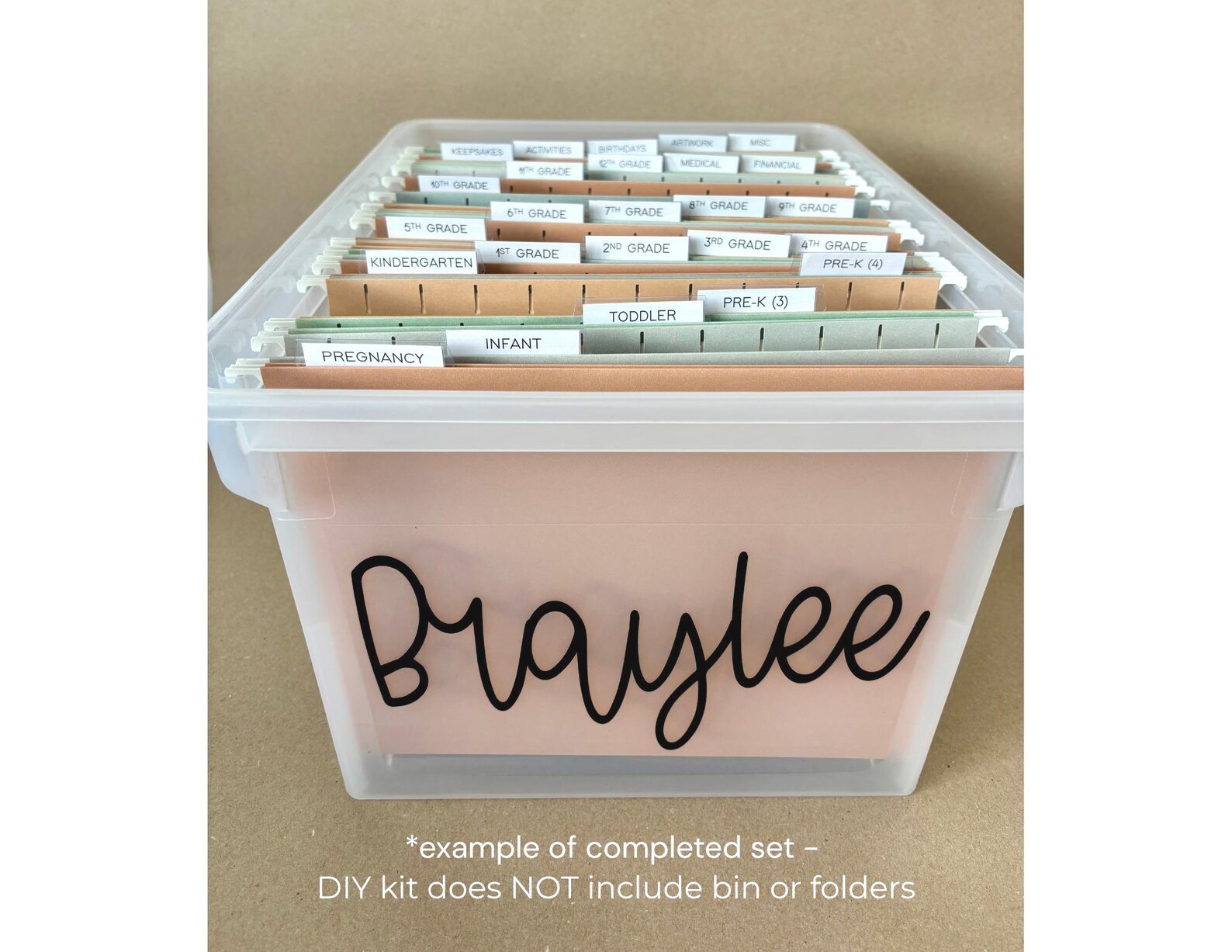DIY Childhood Memory Bin Starter Kit | Keepsake Box | Children's Tote ...