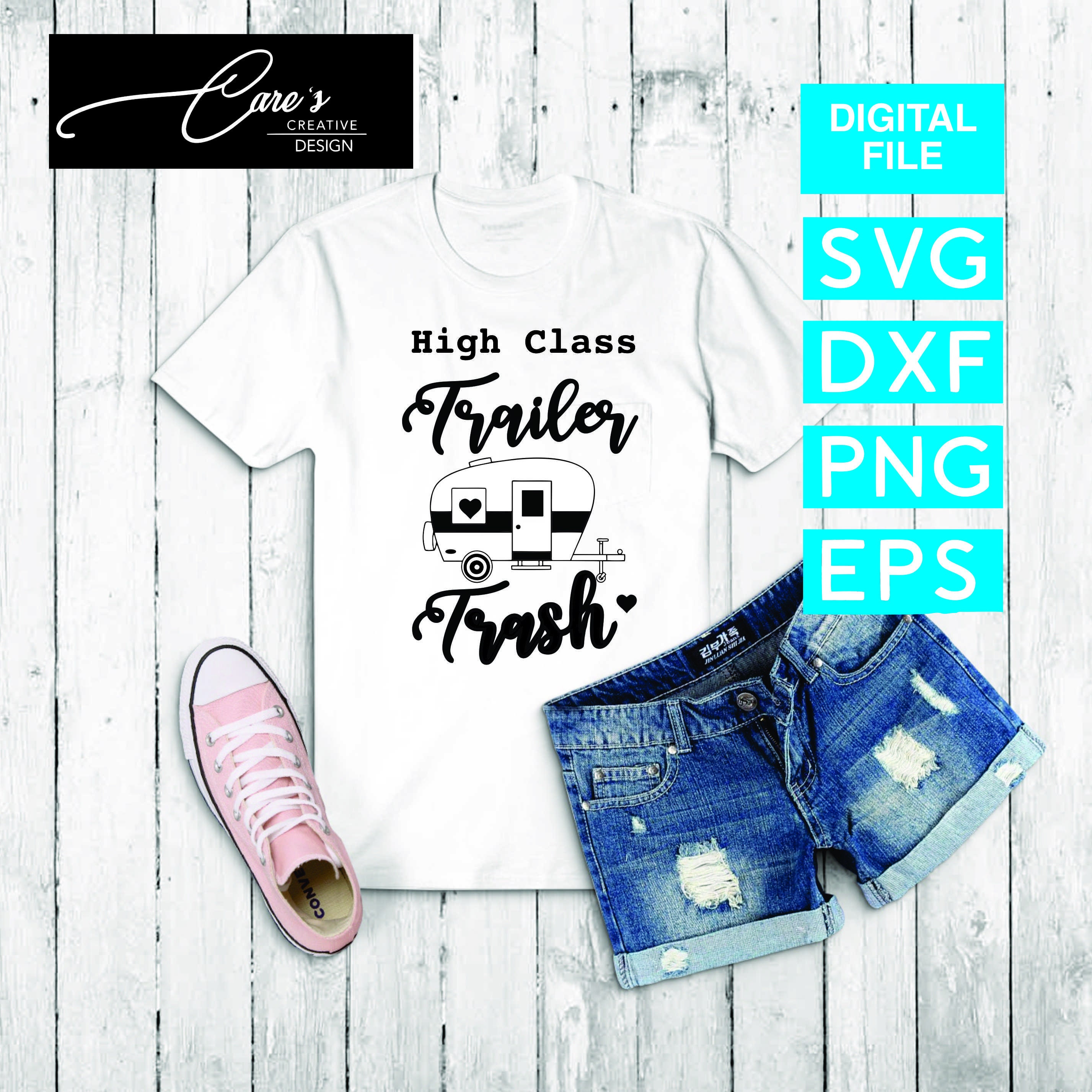 High Class Trailer Trash SVG Cut File - Etsy