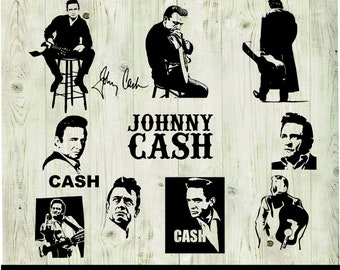 Johnny Cash Svg | Etsy