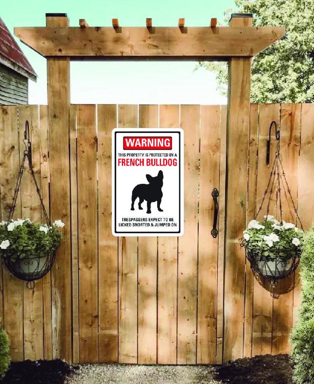 Frenchie Lovers Sign | French Bulldog Sign | Beware of Dog Aluminum ...