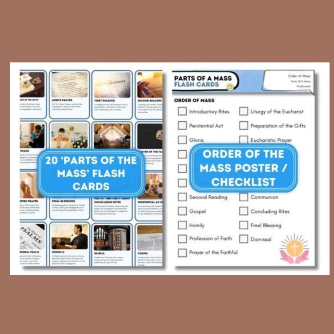 Parts of the Catholic Mass FLASHCARDS - Printable Instant Download ...