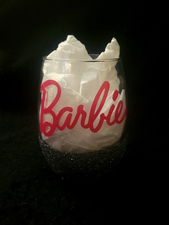 Glitter Barbie Wine Glass Barbie Wine Glass Barbie Wine Glass - Etsy