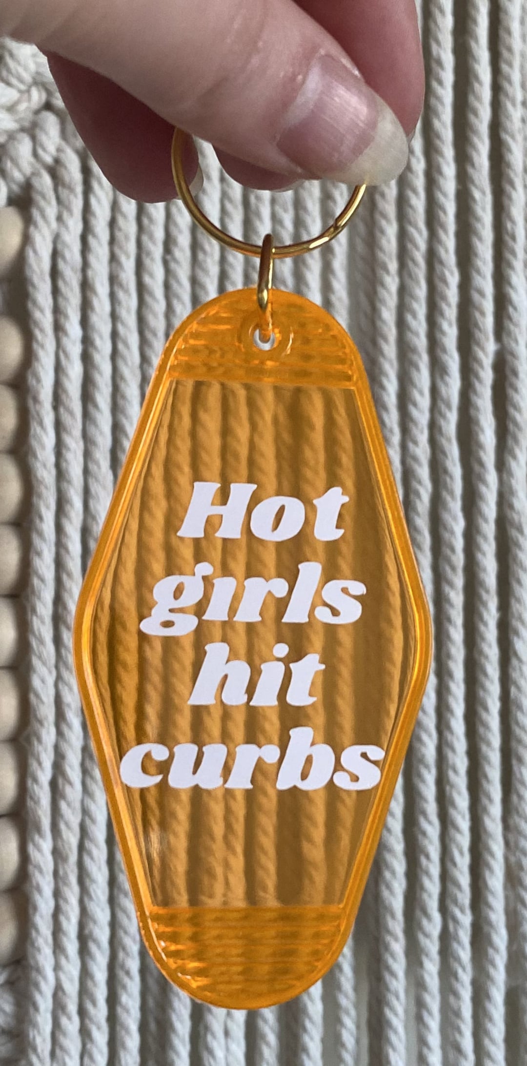Hot Girls Hit Curbs Motel Keychain, Retro Keychain, Keychain, Hot Girls ...