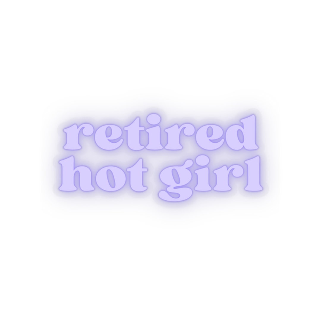 Retired Hot Girl Sticker, Cute Sticker, Laptop Sticker, Hot Girl ...