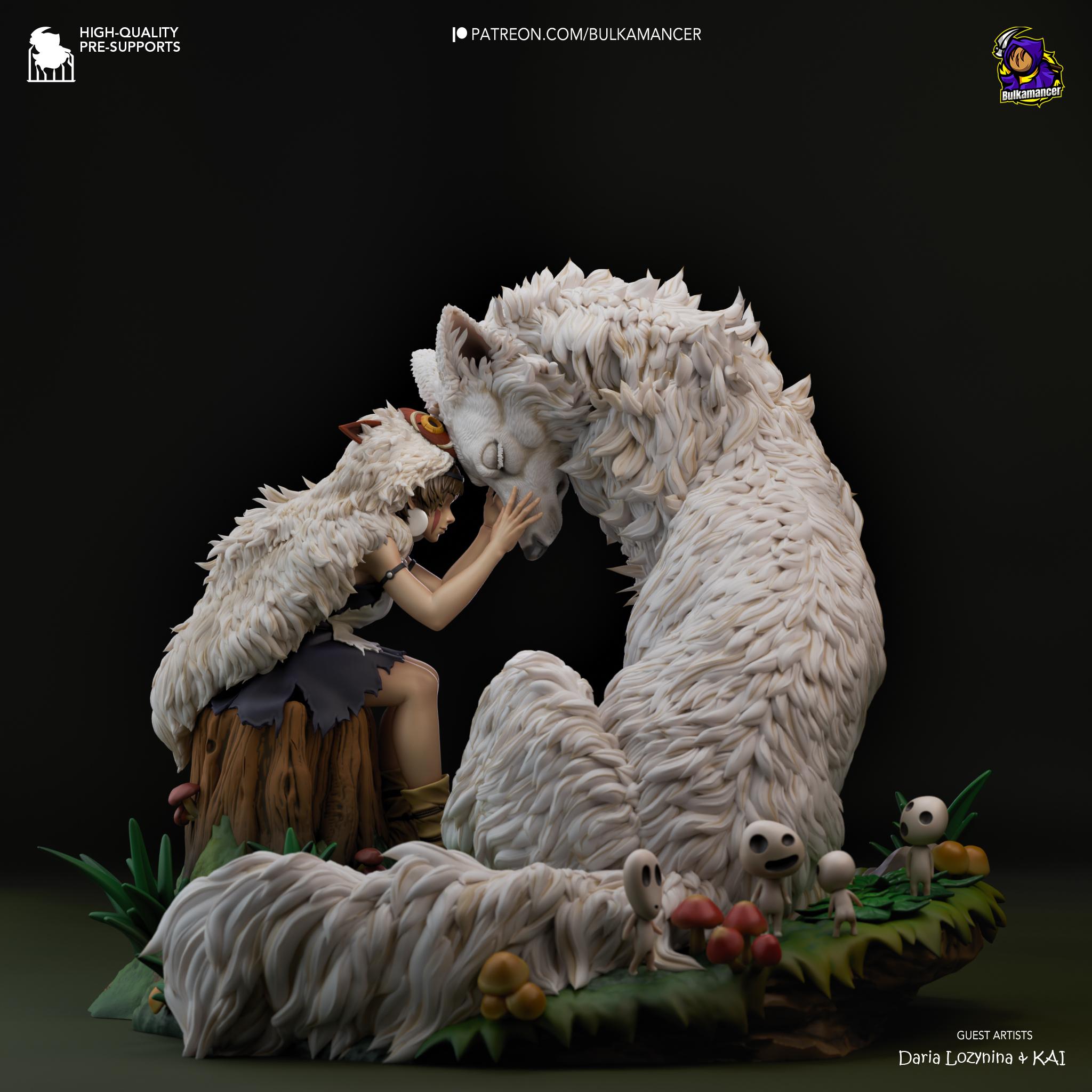 Unofficial San & Moro Figure | Princess Mononoke Fan Art | 1/8 Scale ...